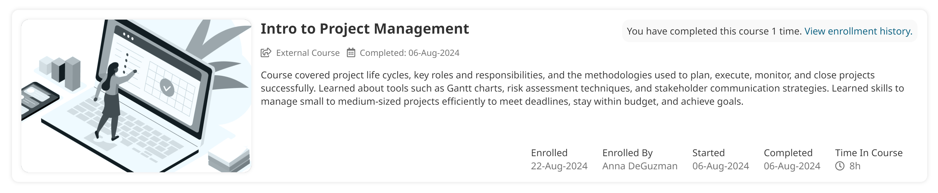 Learner Interface: Course Details Page